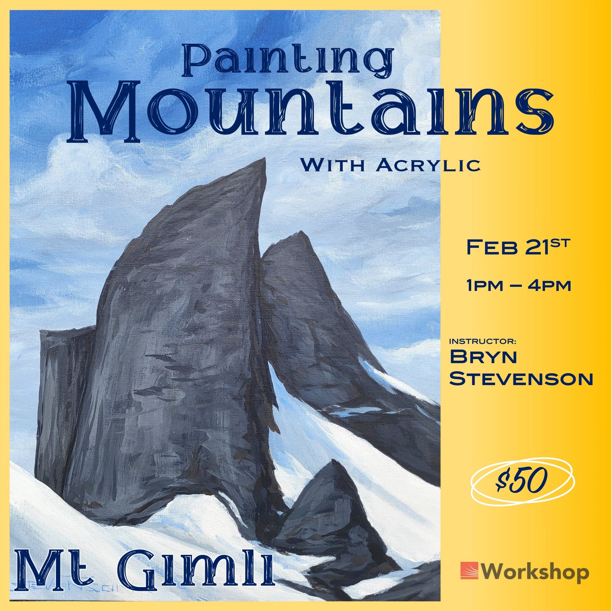 Painting Mountains with Acrylic - Mt. Gimli – Cowan’s Office & Art Supplies